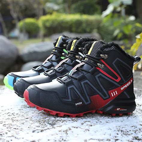 Nowy M Skie Buty Trekkingowe Sk Rzany Wodoodporny Kostki Zimowe Na Wie
