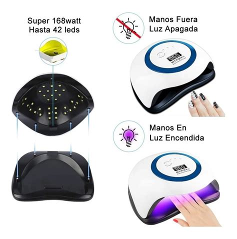 Lámpara De Uñas Led Uv 168 Watts Digital Sensor Gel Acrilico Meses