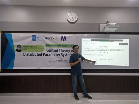 international guest lecture control theory of distributed parameter systems departemen