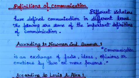 Definitions Of Communication Definitions Of Communication By