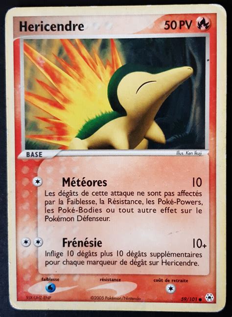 Hericendre 59 101 EX Légendes Oubliées carte Pokemon