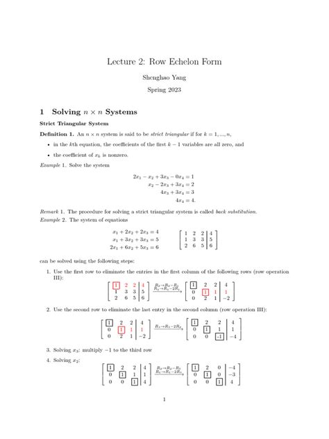 notes 02 pdf matrix mathematics algorithms