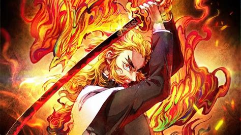302248 Kyojuro Rengoku Katana Kimetsu No Yaiba 4K Wallpaper Mocah