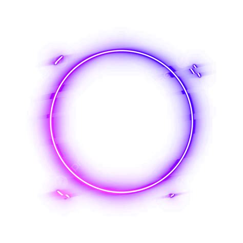 Purple Neon Border Circle Frame Neon Neon Border Border PNG