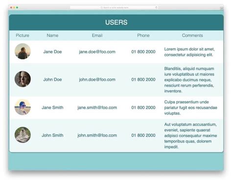 44 Best CSS Table Templates For Creating Appealing Tables 2022