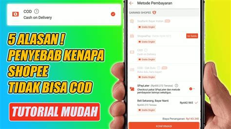 Alasan Penyebab Kenapa Shopee Tidak Bisa Cod Dan Cara Mengatasi
