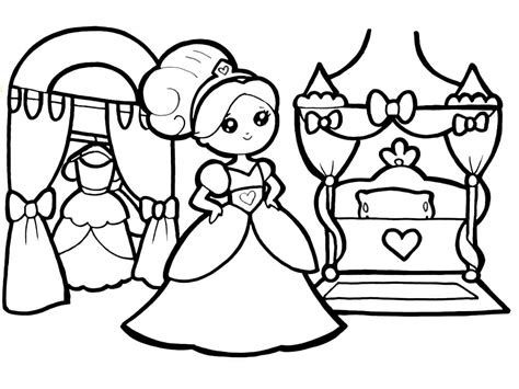 Dibujos De Dormitorio De La Princesa Para Colorear Para Colorear