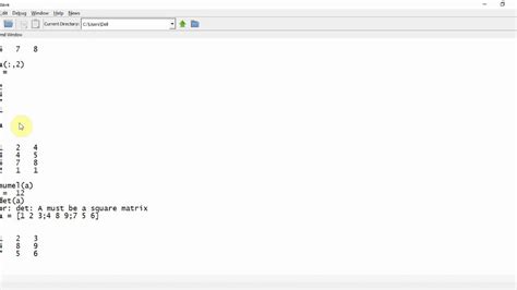 gnu octave tutorial 6 operating on matrix youtube