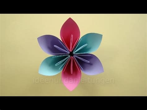 Blumen Basteln Mit Papier Basteln Mit Kindern Einfache Origami