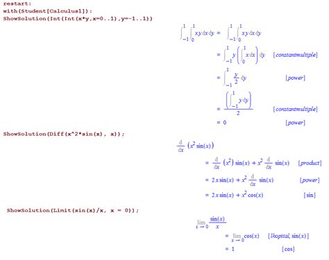 calculus and analysis equivalent of maple `showsolution` command in matematica mathematica