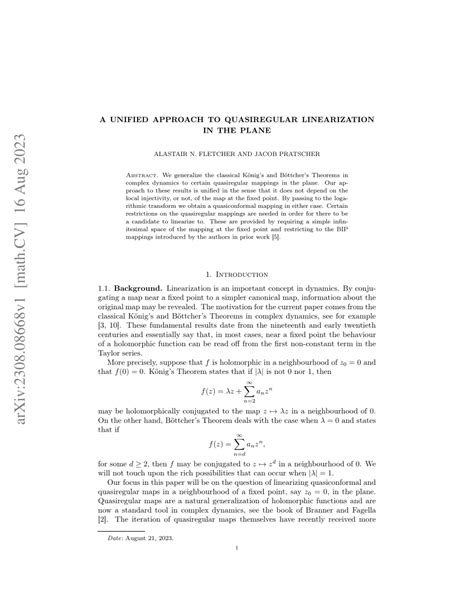 pdf a unified approach to quasiregular linearization in the plane