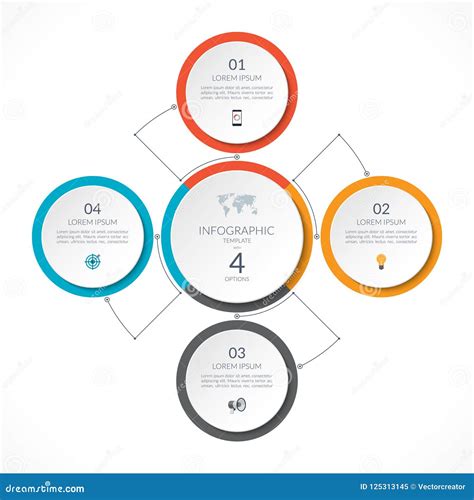 Infographic Circle With Options Vector Stock Vector Illustration