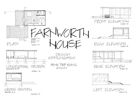 Farnsworth House Plan Section Elevation