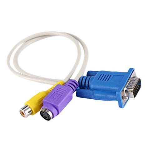 VGA SVGA TO S Video RCA Adapter Plug Audio Video AV TV Out Adapter