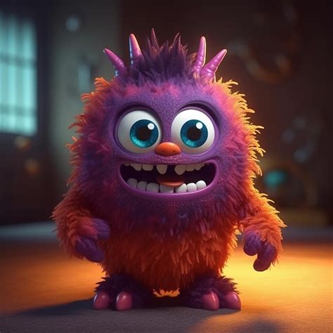 Premium Ai Image Funny Monster Cartoon Character