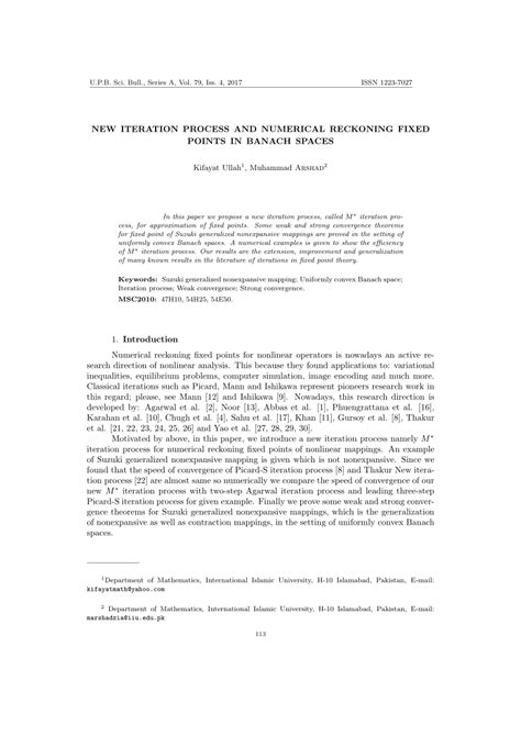 pdf new iteration process and numerical reckoning fixed points in banach spaces