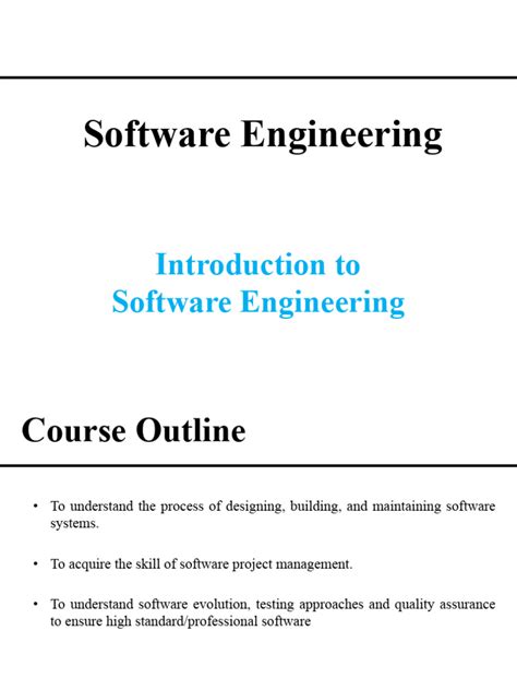 introduction to software engineering pdf software software engineering