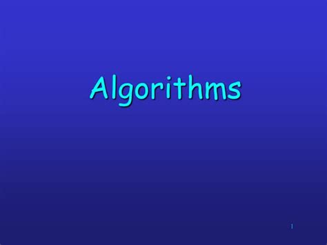 algorithms explained ppt
