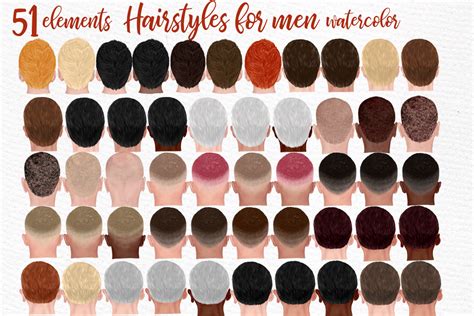 Hairstyles Clipart Male Hairstyles Graphic By LeCoqDesign Creative