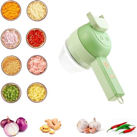 Agoto 4 In 1 Handheld Electric Vegetable Cutter Set Electric Vegetable