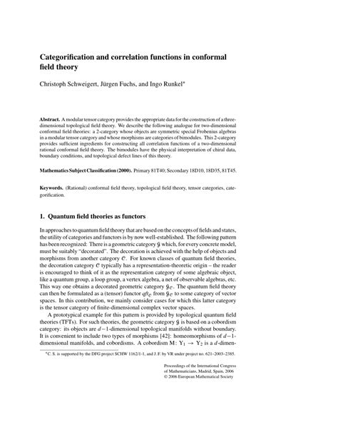 pdf categorification and correlation functions in conformal field theory