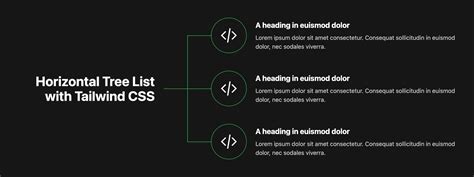 horizontal tree list with tailwind css jaime quiroz