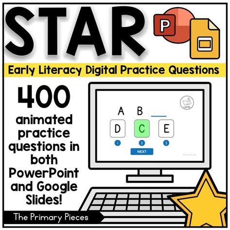 DIGITAL STAR Early Literacy Test Prep Practice Questions