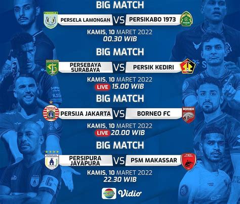 LIVE Persebaya Vs Persik Kediri Dan Persija Vs Borneo FC Ini Jadwal