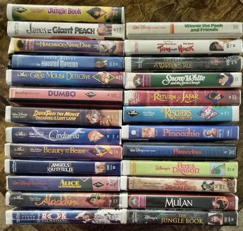 Classic Disney Vhs Movies Lot Of 25 Vhs Movie Classic Disney Movies