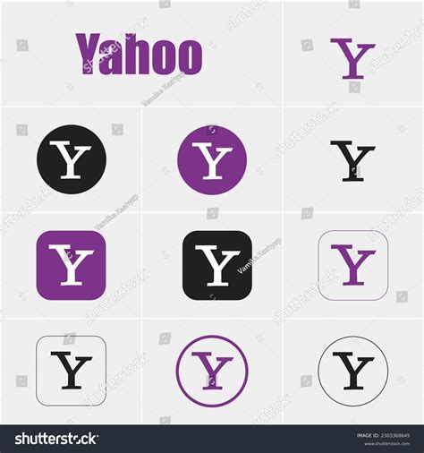 Yahoo Icon Collection Yahoo Logo Realistic Stock Vector Royalty Free
