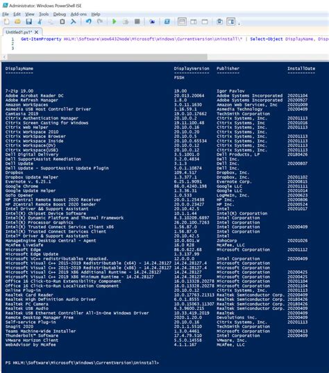 Tip PowerShell To List Installed Applications VDoppler