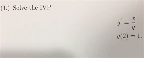 solved 1 solve the ivp