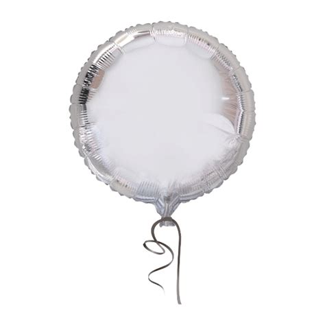 Balao Metalizado FOIL Redondo Prateado 18 Polegadas Balões Express