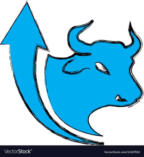 Stock Market Bull Symbol Royalty Free Vector Image