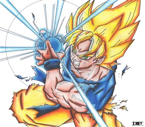 Goku Super Saiyan Kamehameha Drawing