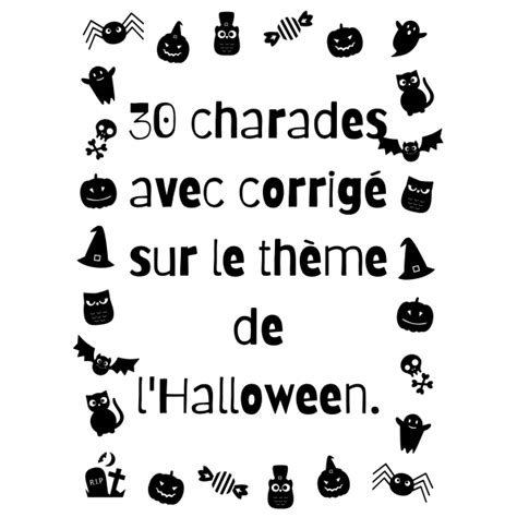 Charades énigmes devinettes Halloween