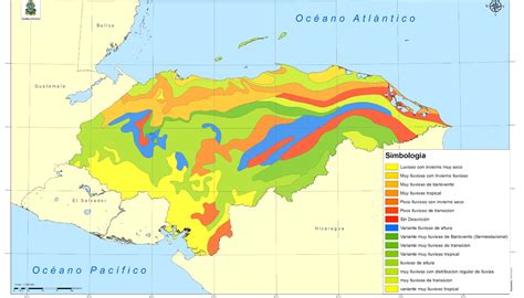 Mapa climático de Honduras Cuáles son las condiciones climatológicas