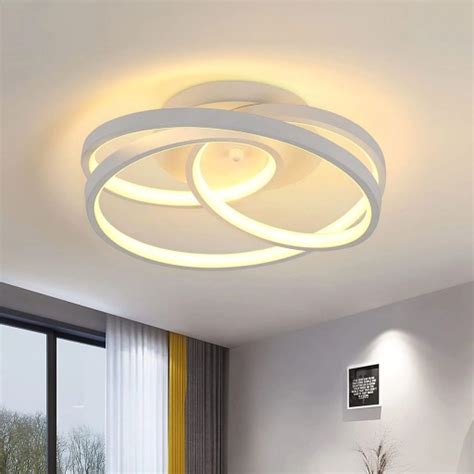 LAMPA SUFITOWA LED NOWOCZESNA ZYRANDOL BIAŁY 3000K 40W DO SALONU