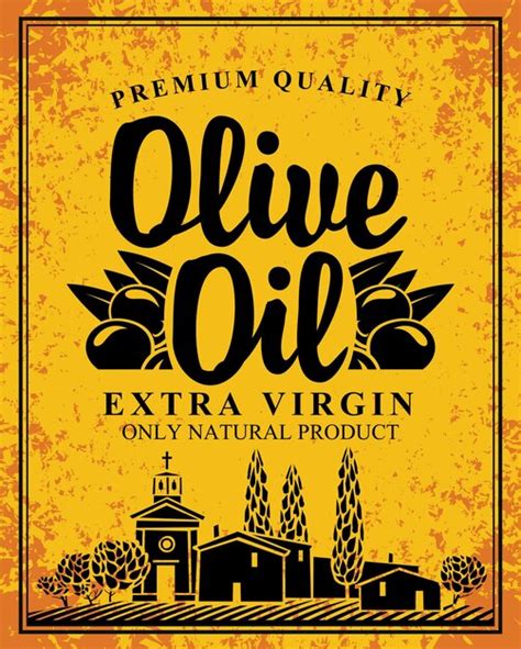 Tiquette Pour L Huile D Olive Vecteur Premium