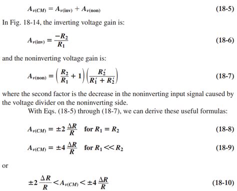 Gain Of Differential And Common Mode In A Differential Amplifier