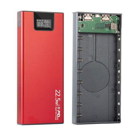 DIY 8x18650 Portable Battery Power Bank Shell Case Box LCD Display Dual