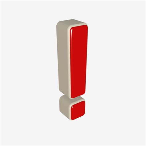 Exclamation Mark 3d