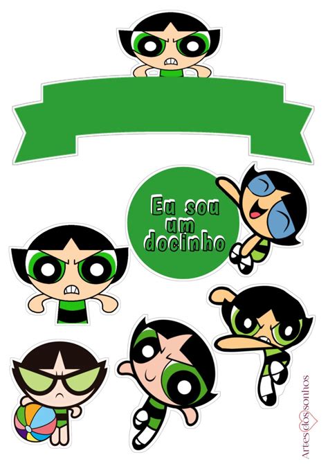 Topo De Bolo Topper Docinho Meninas Superpoderosas The Powerpuff Girls