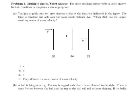 solved problem 1 multiple choice short answer for these