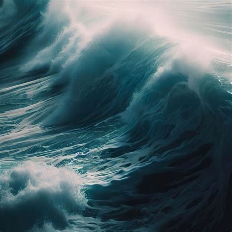 Premium Ai Image Ocean Breaks On Shore