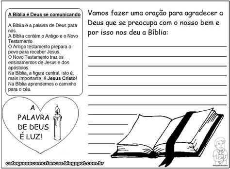 Catequese Crianças Atividades para Catequese Bíblia