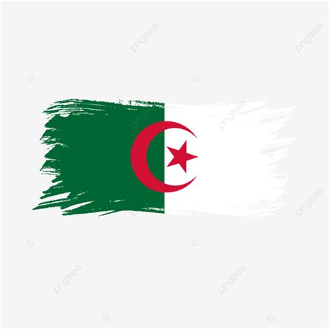 Brush Watercolor Paint Vector Design Images Algeria Flag Transparent