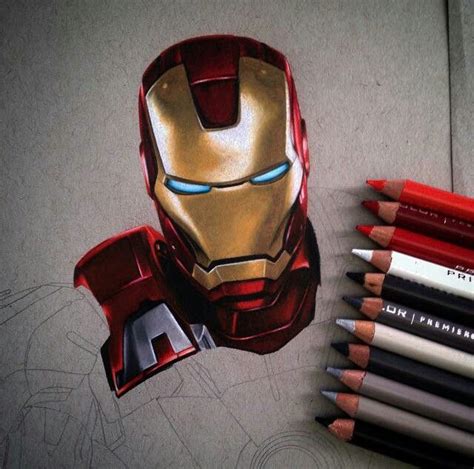 Iron Man In 2024 Prismacolor Art Tattoo Design Drawings Marvel Art