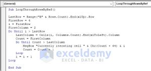 Vba To Loop Through Rows Of Table In Excel Methods Exceldemy