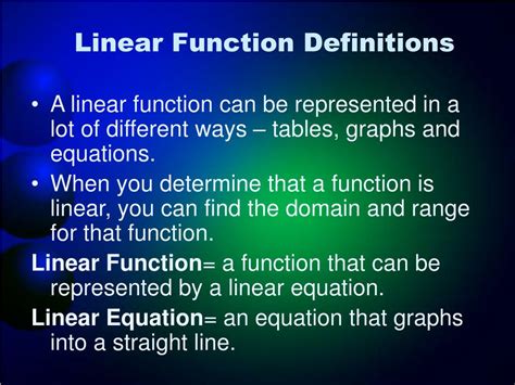 ppt representing linear functions powerpoint presentation free download id 323420